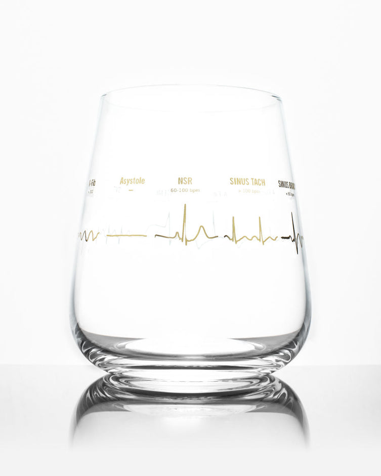 Heartbeat Wine Glass - Cardiac Nurse Gift - EKG | Cognitive Surplus ...